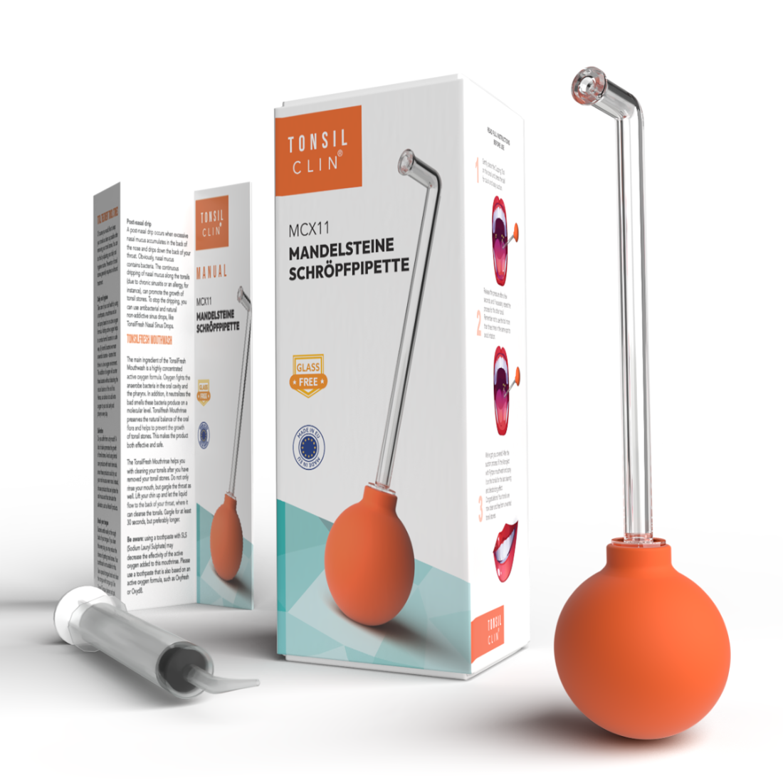 TonsilClin MCX11 Mandelsteine Schröpfpipette | Glasfrei